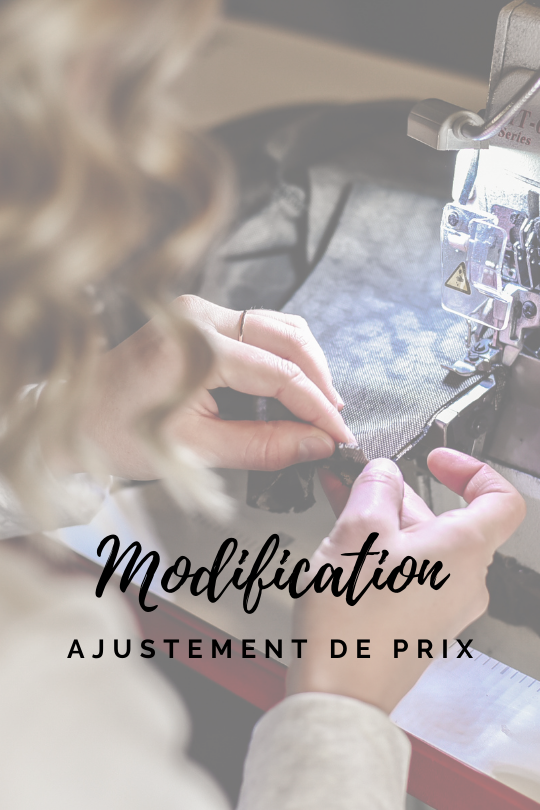 Ajustement de prix – APRT Créations